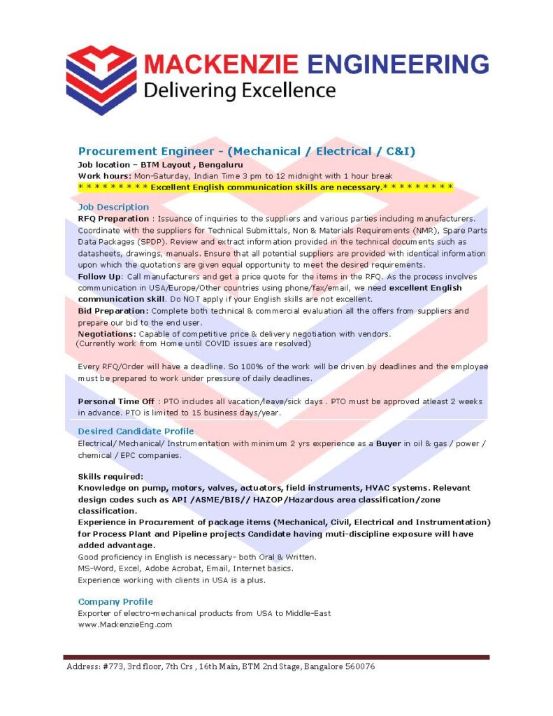 Jobs - Mackenzie Engineering